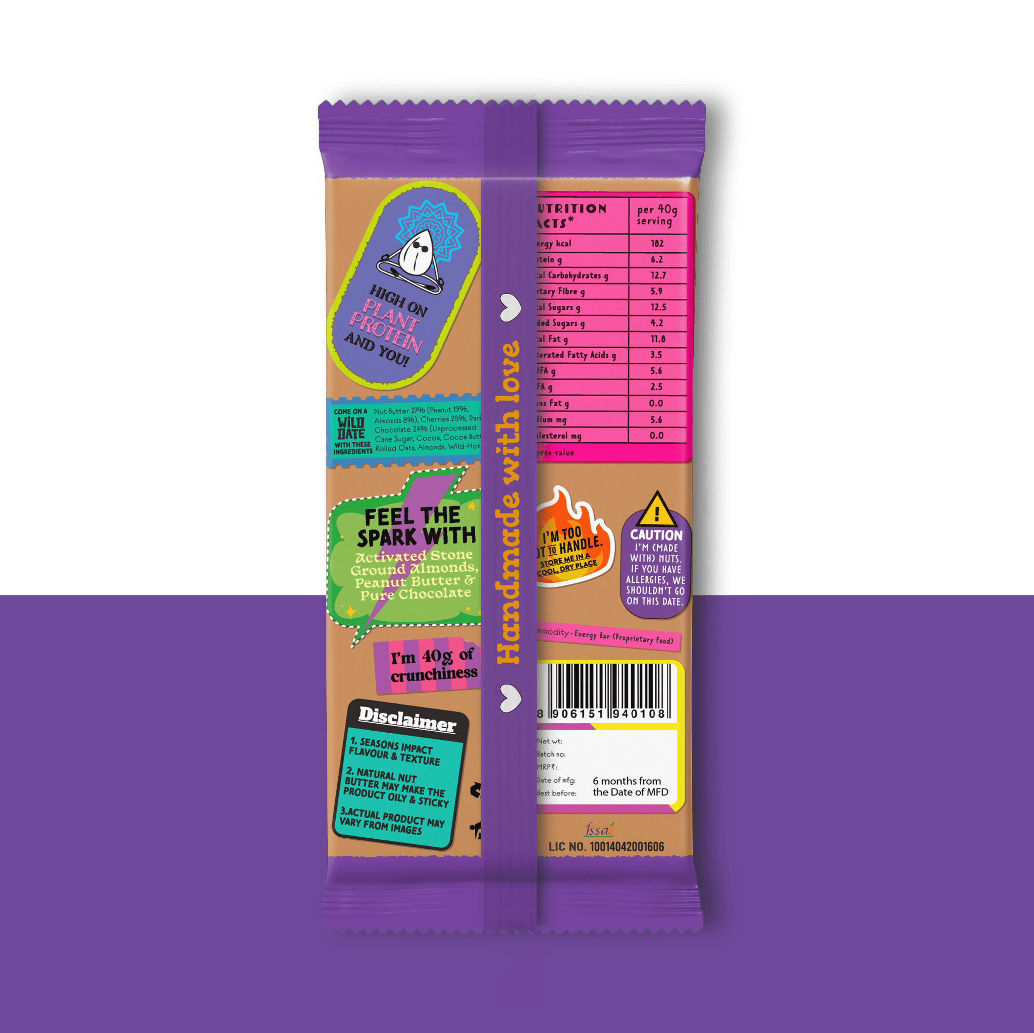 Choco Cherry and Almond Butter | Snack Bar | Wild Date